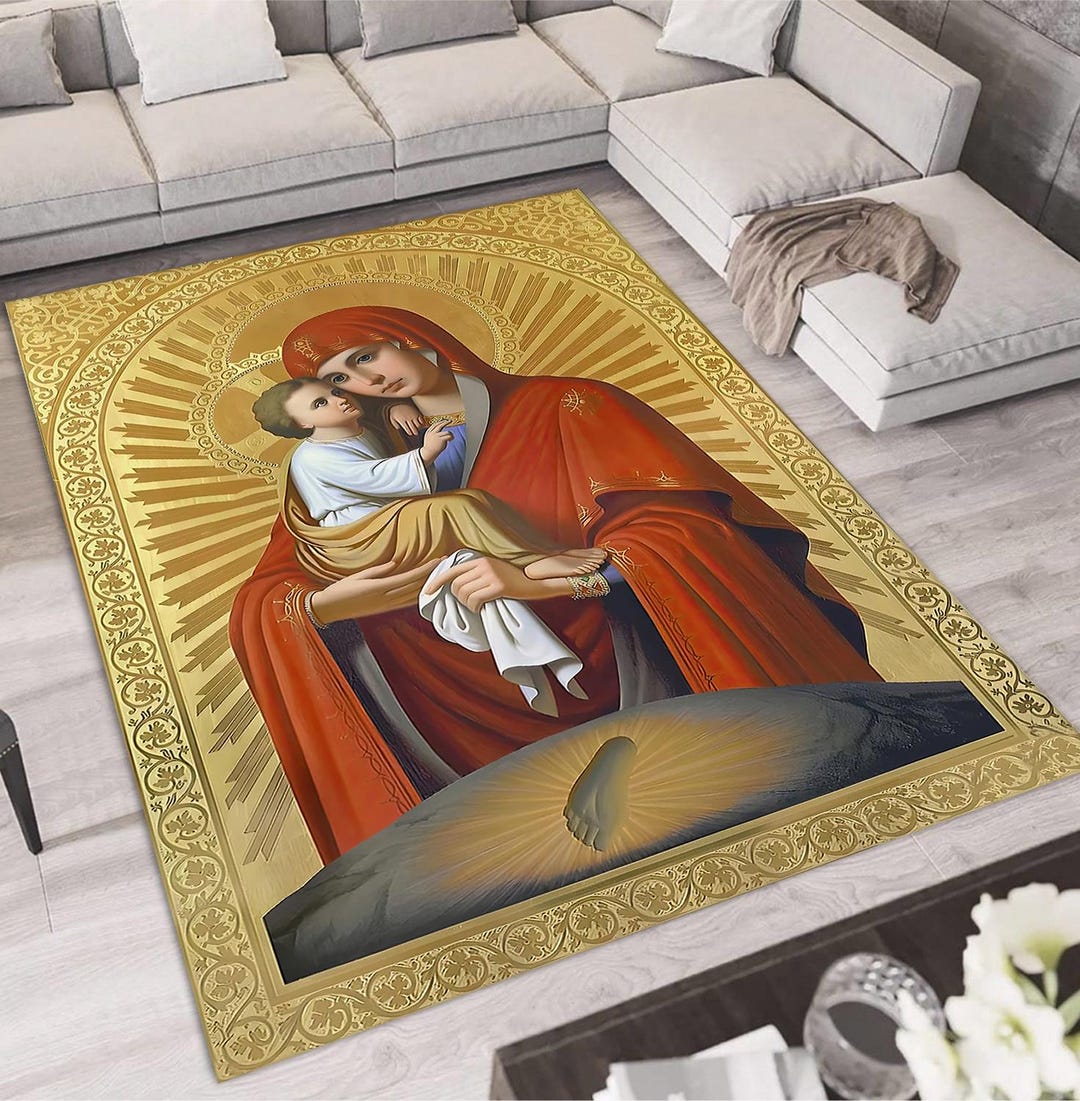 Jesus Mary Rug,holy Mother Son Rug,holy Mother Mary,jesus Theme Decor ...