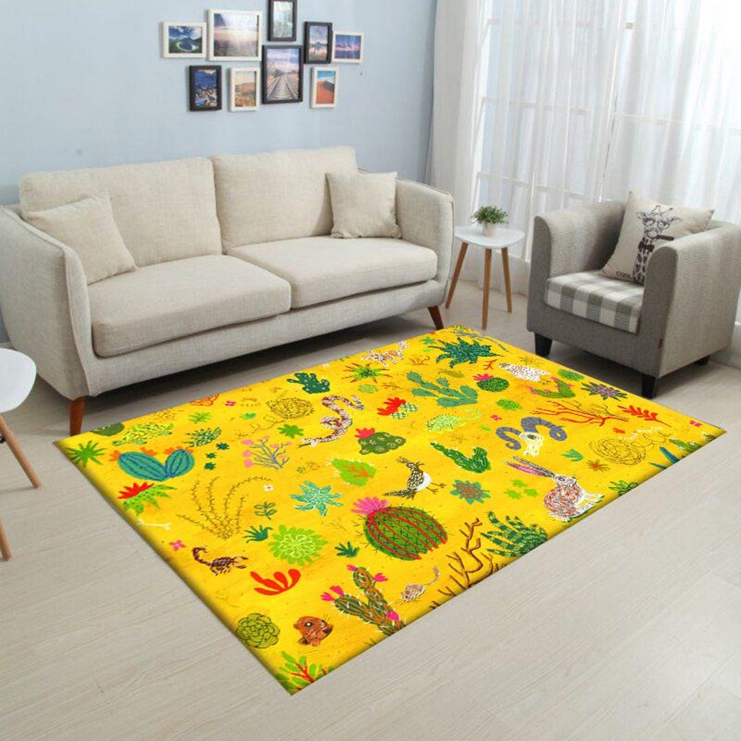Animal Rug, Plants Rug, Cartoon Rug, Colorful Rug, Boys Room Rug, Girls ...