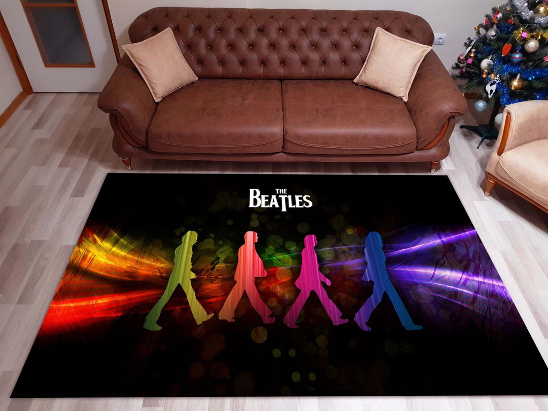 The Beatles Rug: Colorful Music Room Decor - Etsy
