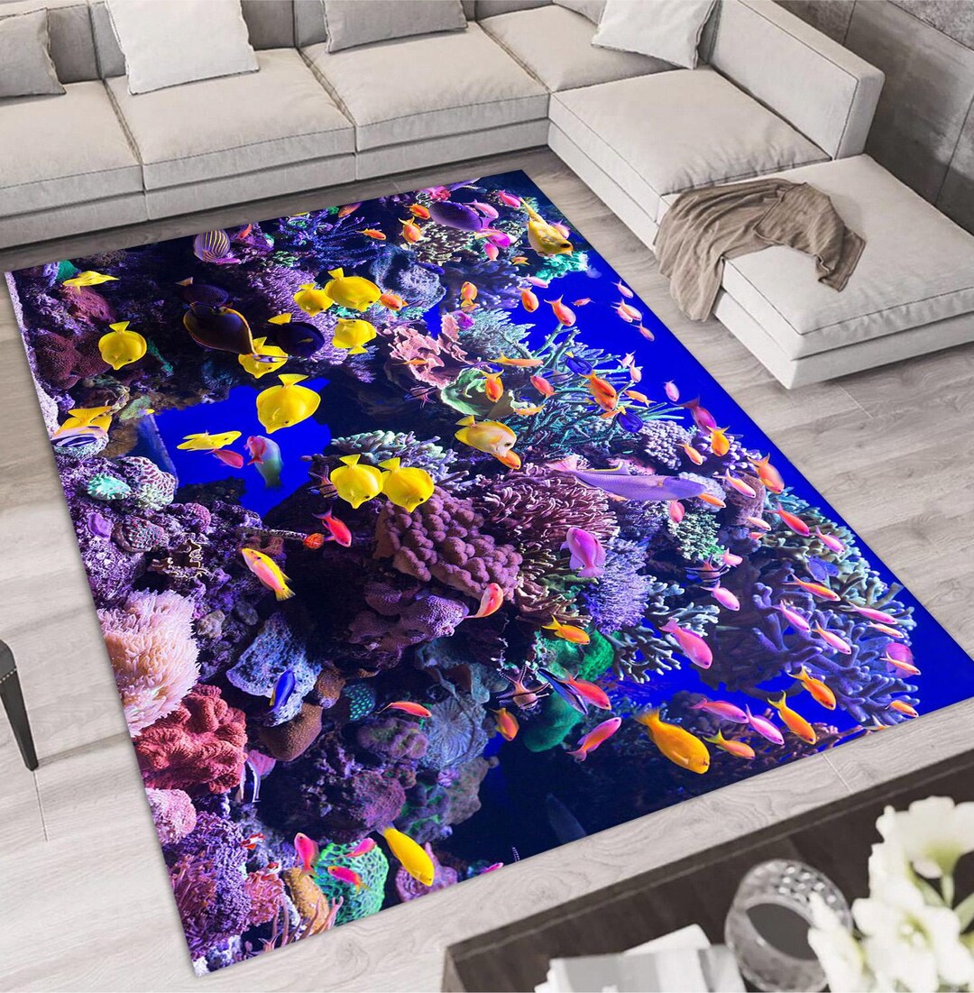 Aquarium Rug, Aquarium, Fish Rug, Fish, Colorful Rug, Boys Room Rug ...