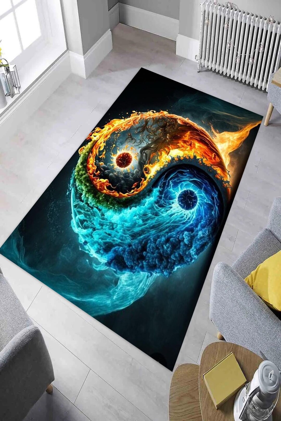 Ying Yang Rug, Decor Rug, Colorful Rug, Boys Room Rug, Girls Room Rug ...