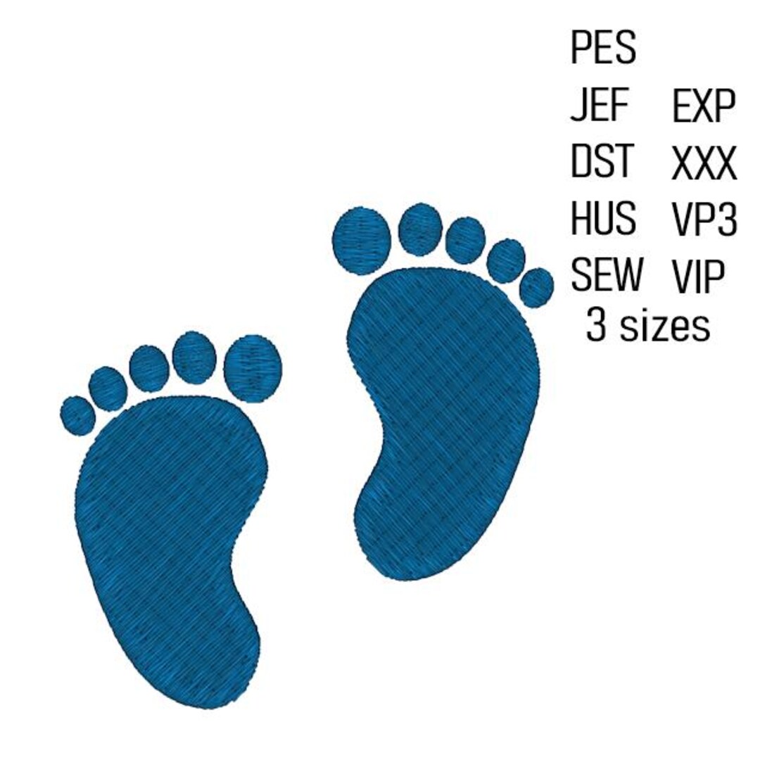 Mini Baby Feet Embroidery - Machine Embroidery Design, Minimal Baby ...