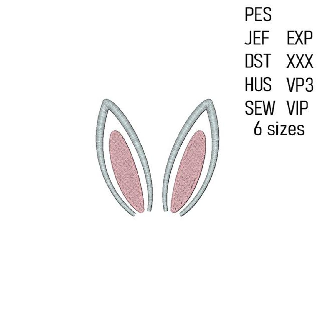 Bunny Ears Embroidery - Machine Embroidery Design, Bunny, Mini ...
