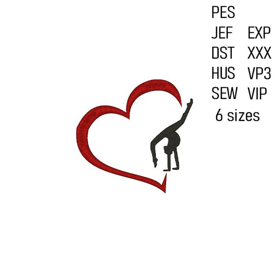 Gymnast Embroidery Design, Machine Embroidery Design, Gymnast Girl With ...