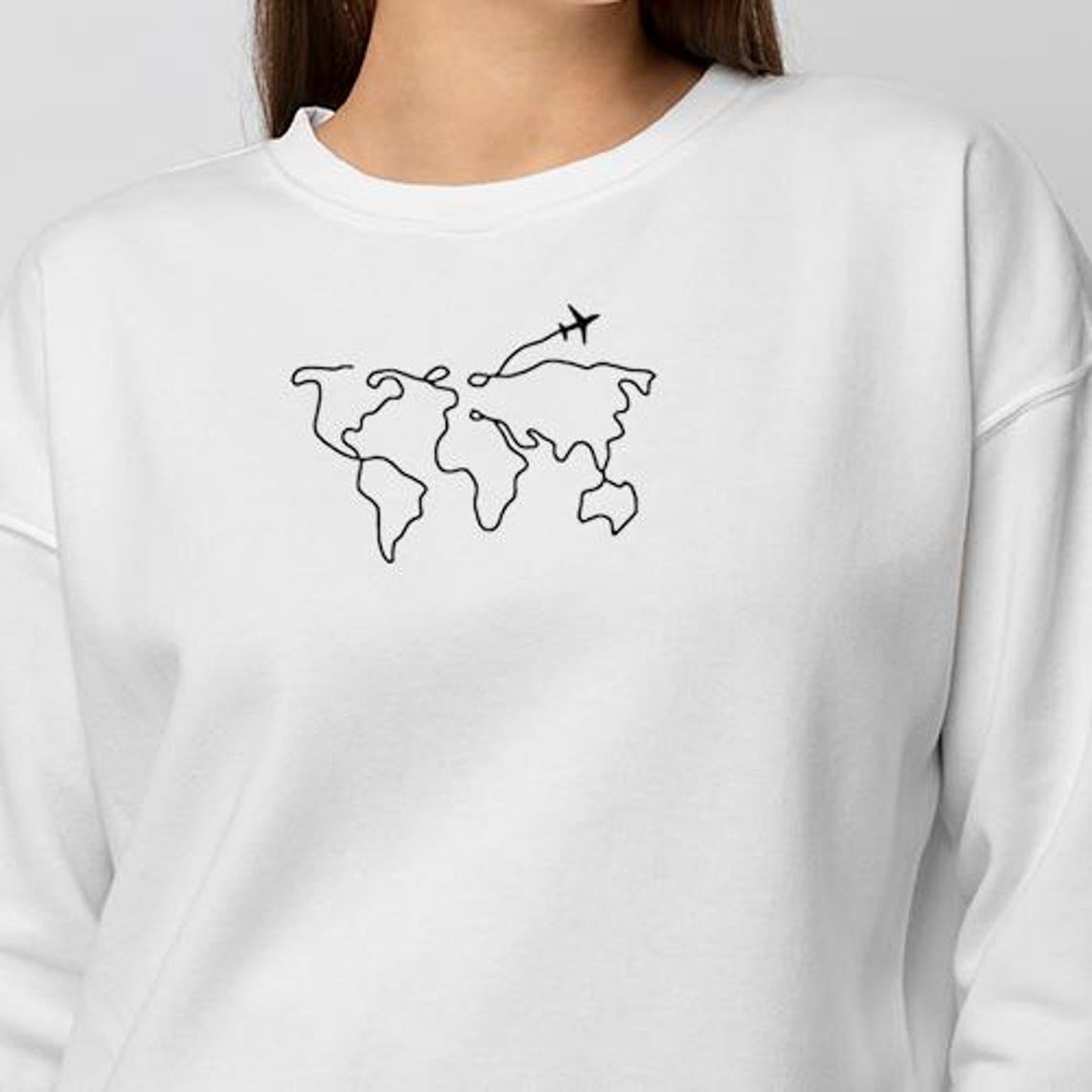 World Map Embroidery Design: Travel Embroidery Pattern, 10 Sizes ...