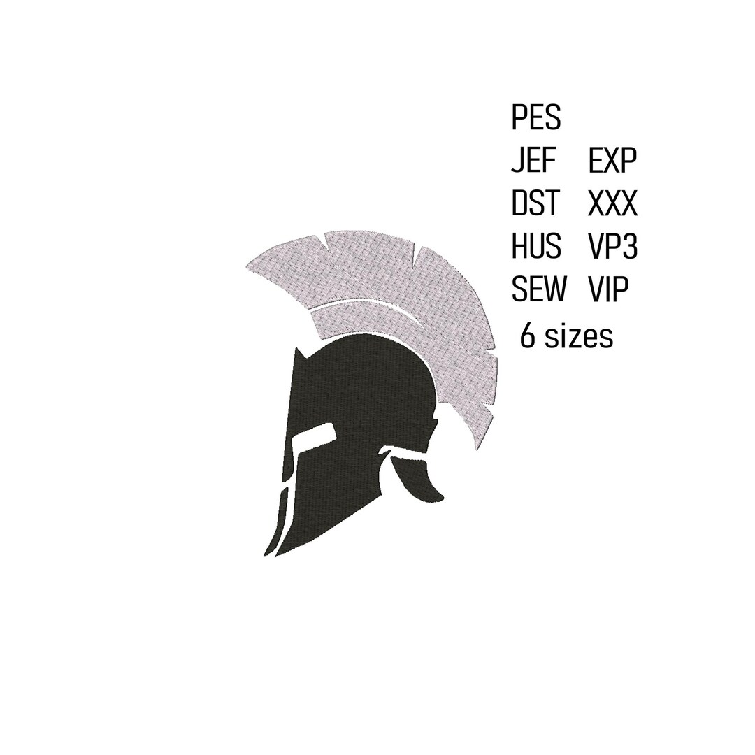 Gladiator Helmet Embroidery Design: Warrior Ares Pattern (6 Sizes ...