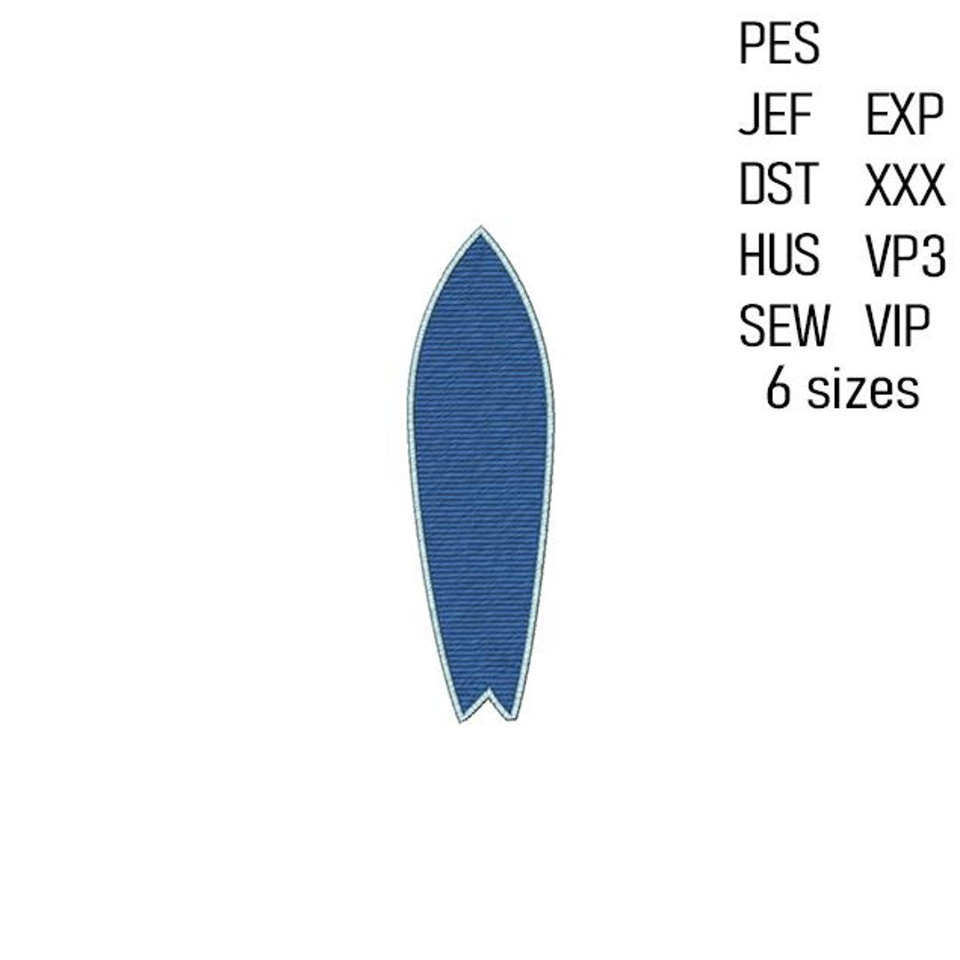 Surfboard Embroidery Design: Beachy Vibe, 6 Sizes (digital Download) - Etsy
