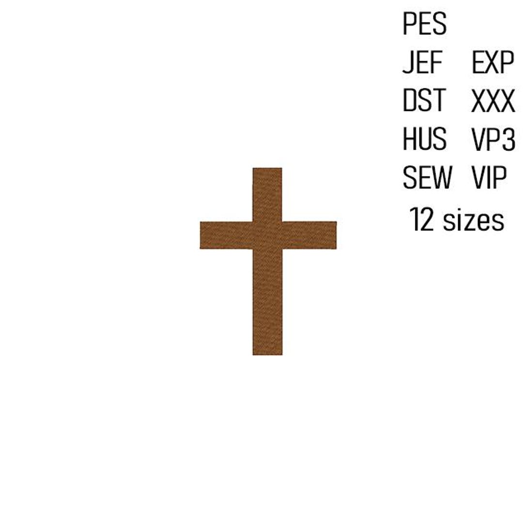 Cross Embroidery Design, Christian Cross Machine Embroidery File, Cross ...