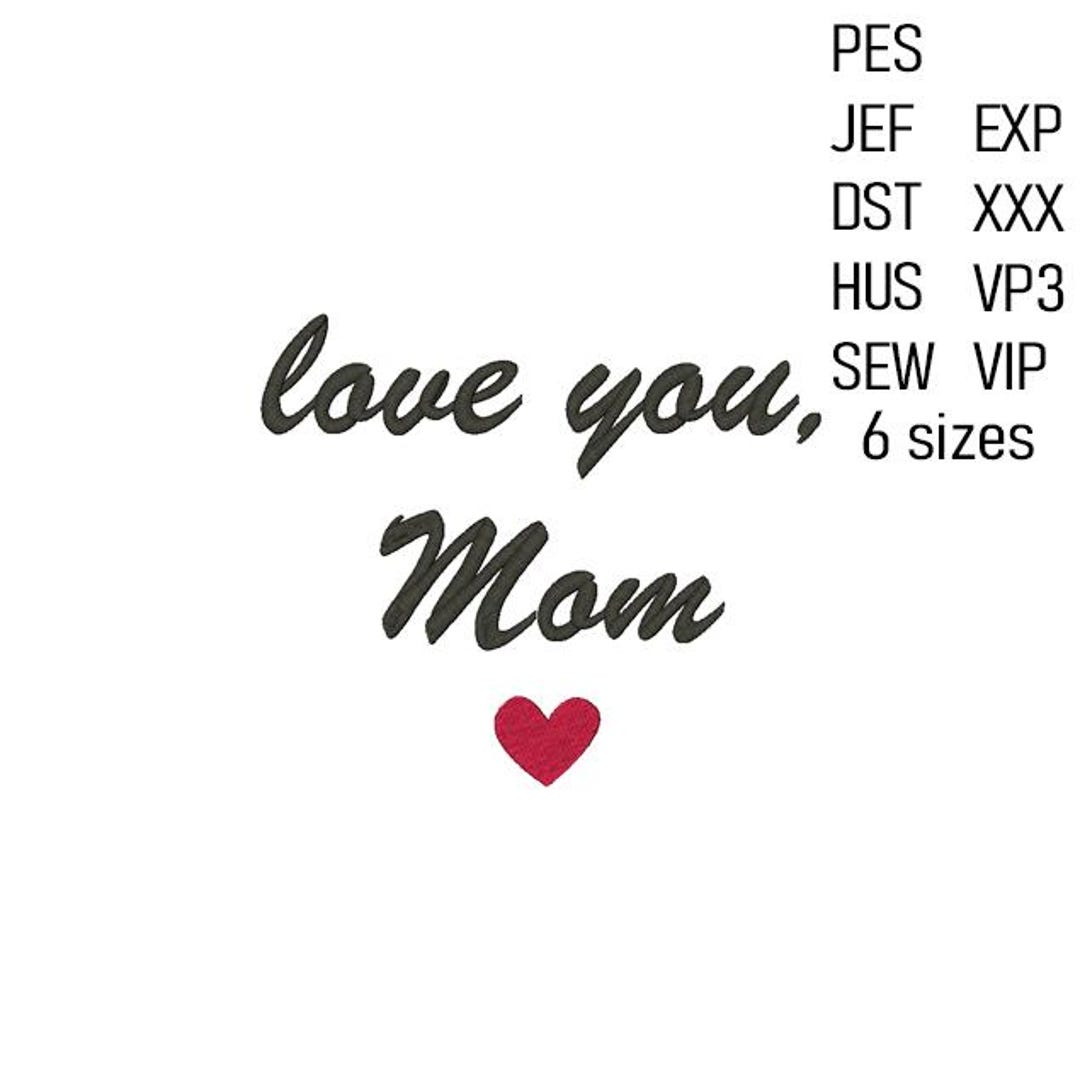 Mom Embroidery Design, Mom Machine Embroidery Design, Mom Embroidery ...