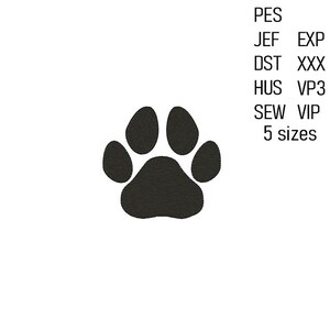 Dog Paw Embroidery Design, Machine Embroidery File, Dog Embroidery ...