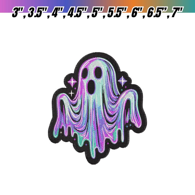 Boo Ghost Embroidery Designs: Halloween Spooky Pattern (digital File, 9 ...