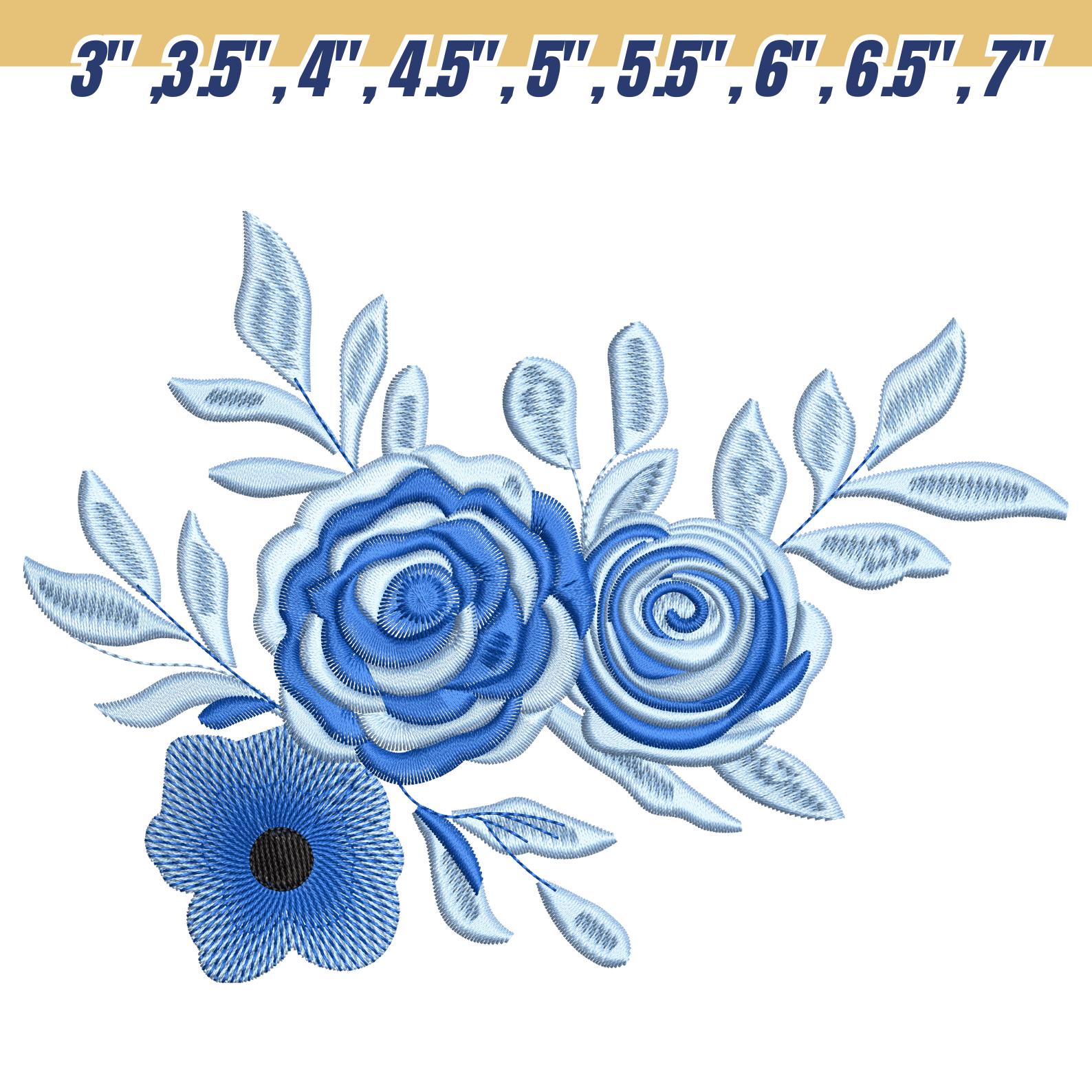 Wildflower Machine Embroidery Designs: Floral Bundle, 9 Sizes (instant ...