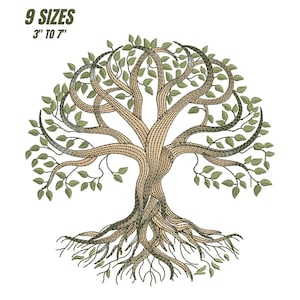 Tree of Life Machine Embroidery Design: Nature Scene (9 Sizes, Instant ...