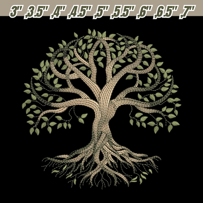 Tree of Life Machine Embroidery Design: Nature Scene (9 Sizes, Instant ...