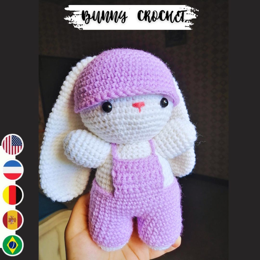 Crochet Pattern Bunny, Bunny Amigurumi Plush Bunny Tutorial, Crochet ...