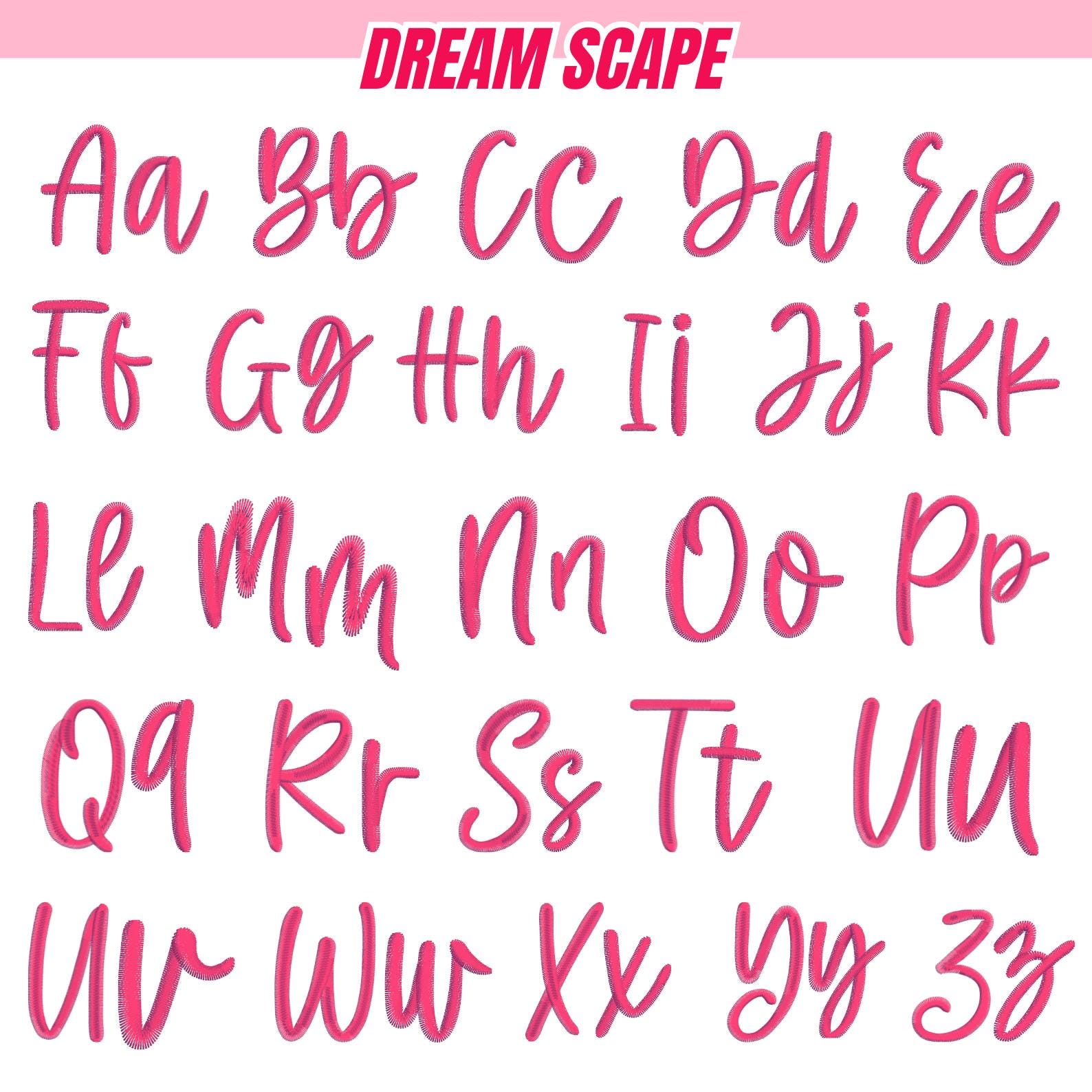 BX Embroidery Font Bundle, 4 Script Styles, 6 Sizes (instant Download ...