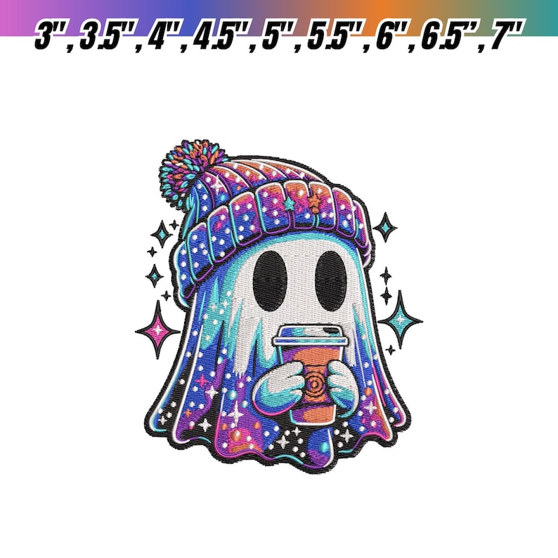 Boo Ghost Embroidery Designs: Halloween Spooky Pattern (digital File, 9 ...