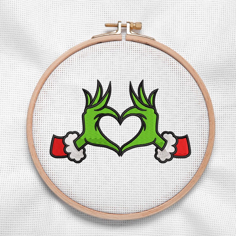 Grinch Embroidery Design Bundle: 4 Christmas Patterns (1.5-4 Inch ...