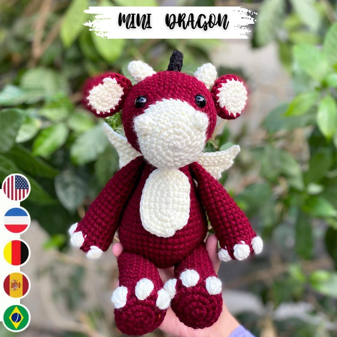 Mini Dragon Crochet Pattern, DIY Amigurumi Dragon, PDF Crochet ...
