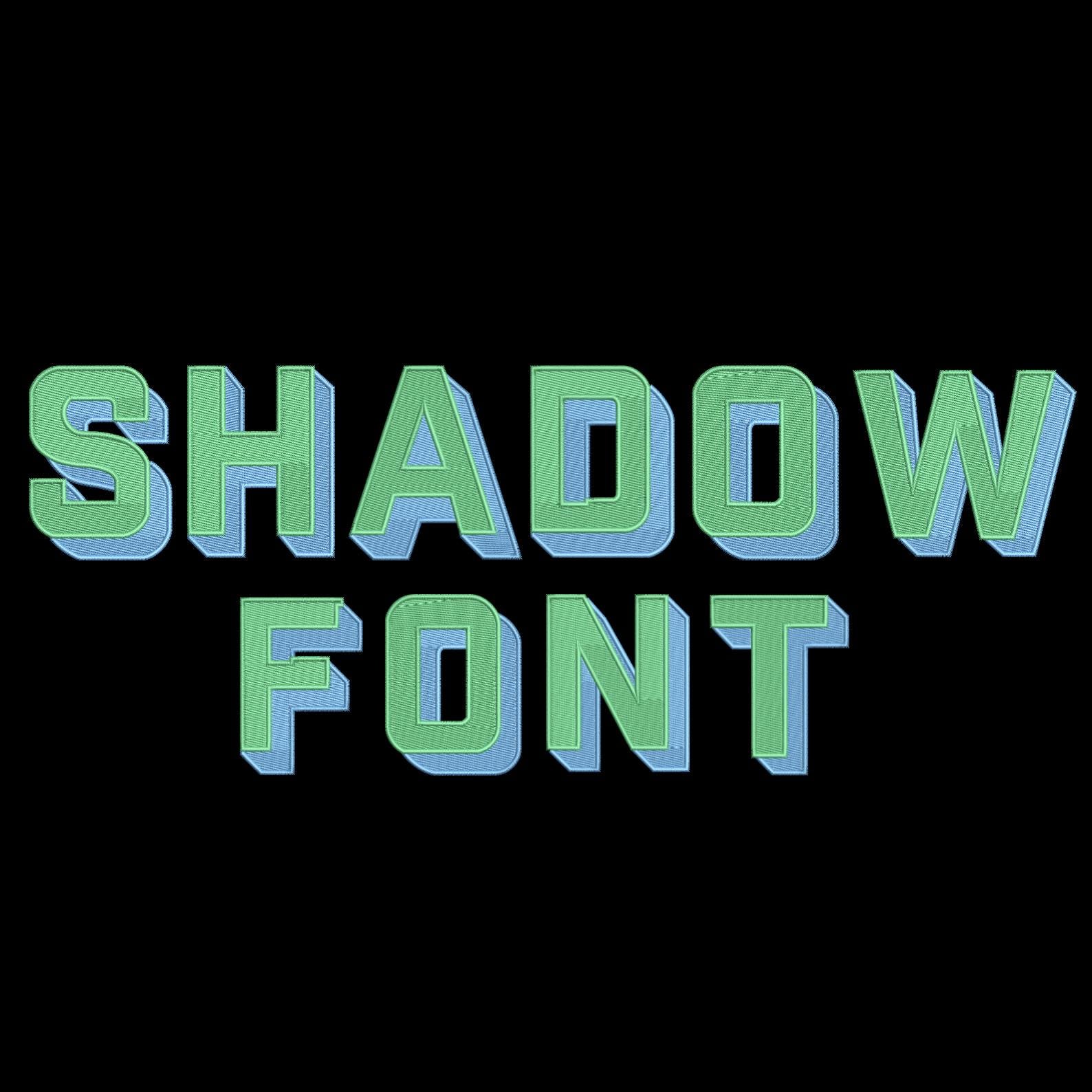 Shadow Embroidery Font – Sports Monogram (1.5" to 4") (instant Download ...