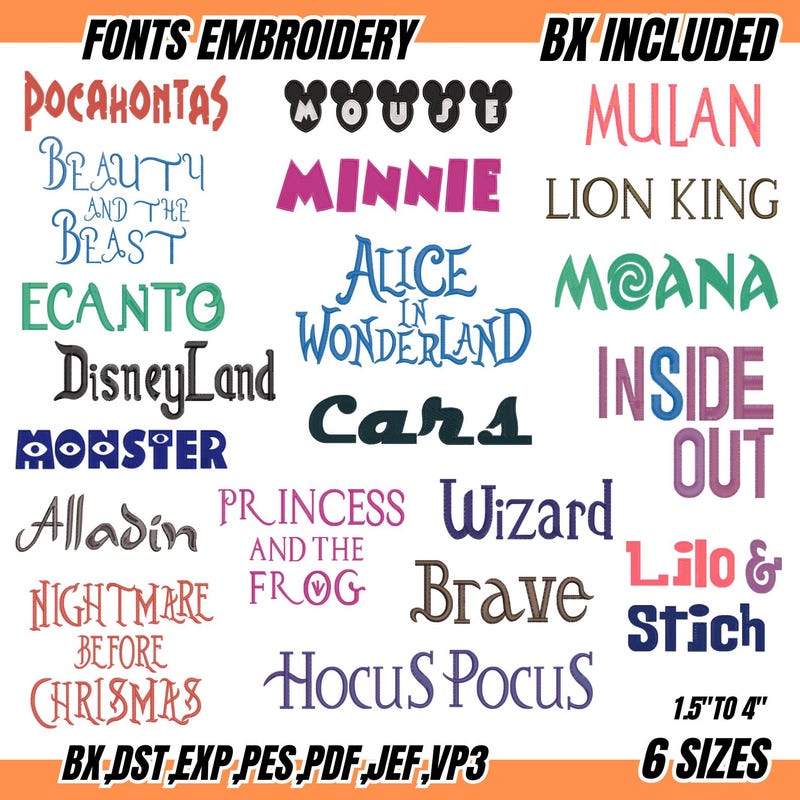 Free Embroidery Fonts - Etsy