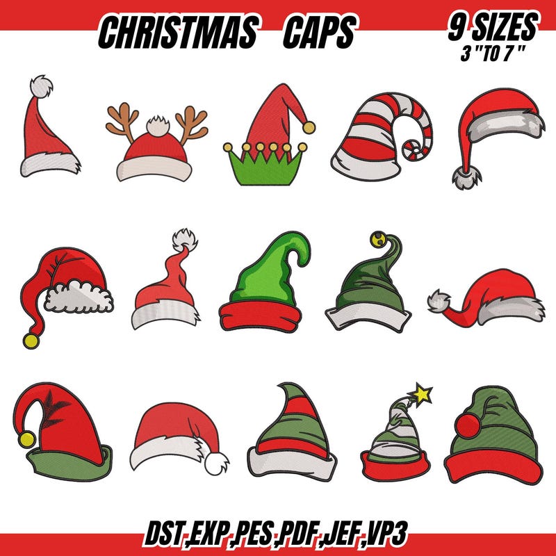 Christmas Hat Designs - Etsy