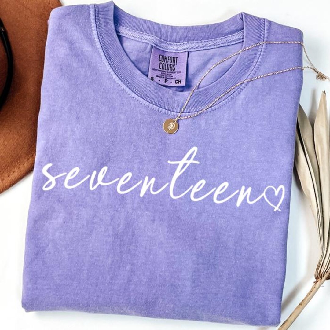 17th Birthday Tee, Female Birthday Shirt, Custom Birthday Gift, Teen ...