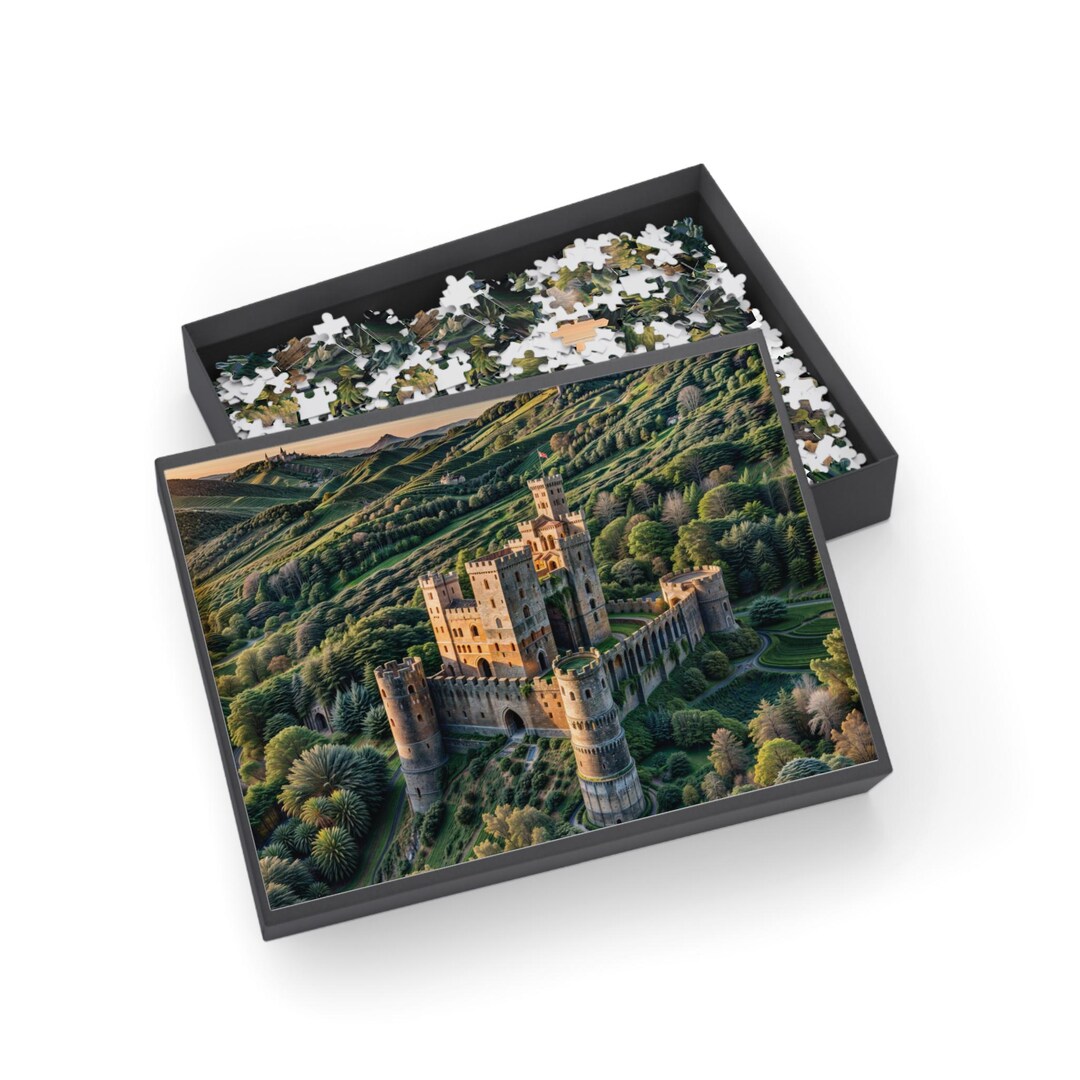 Puzzle, Medieval Castle Sunrise, 96-1000 Pieces, Jigsaw Game ...