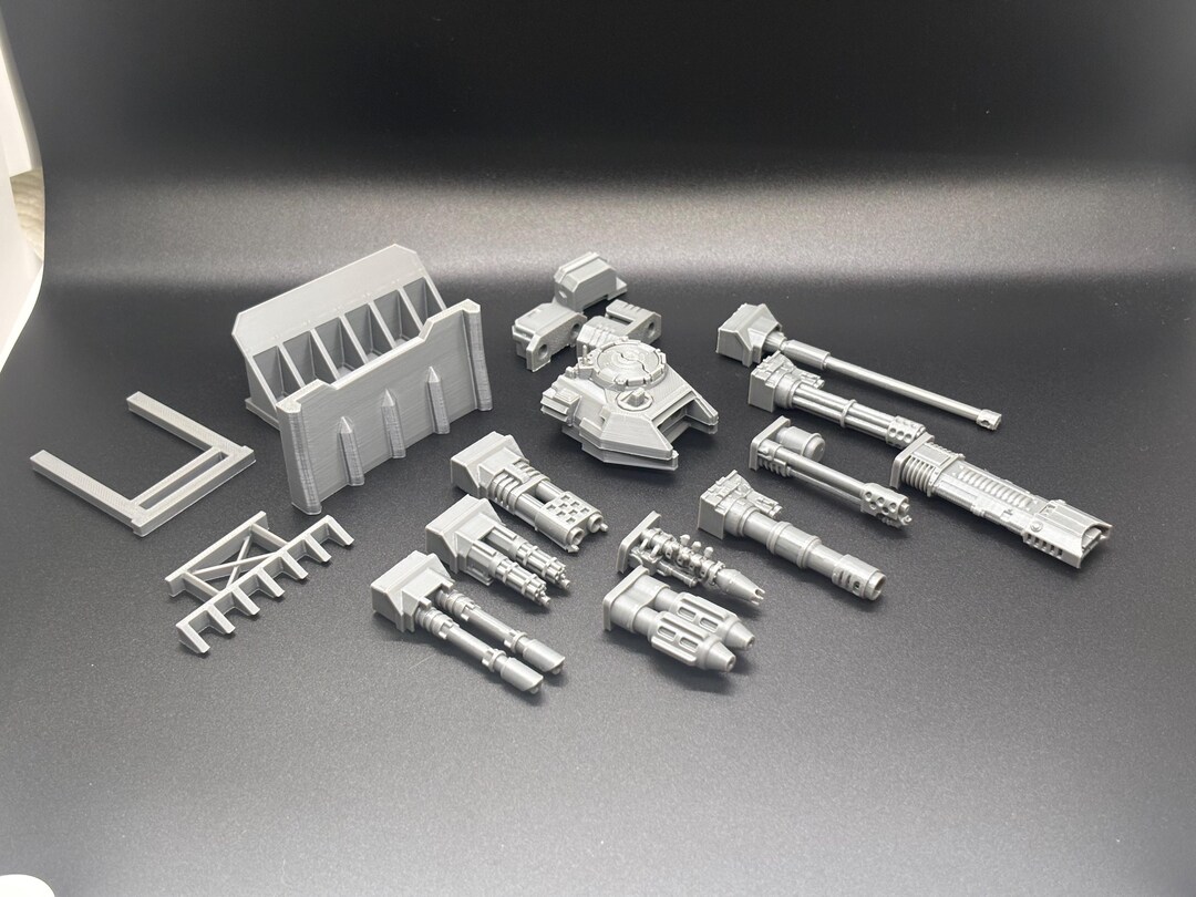 3D Printed Turret Weapons & Dozer Blade DIY Kit | FDM Wargaming ...