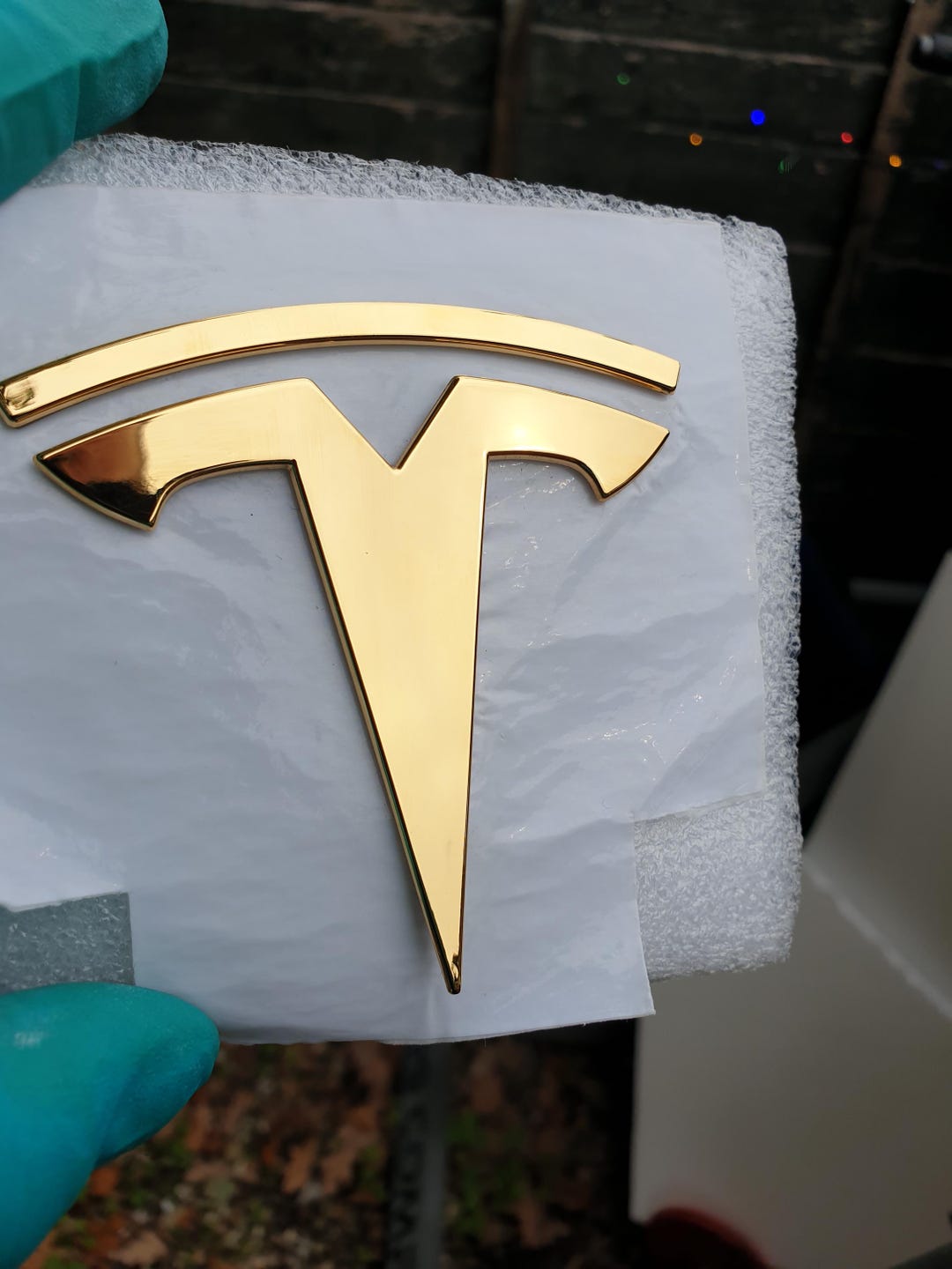 24K Gold TESLA MODEL 3 Badge Bonnet - Etsy