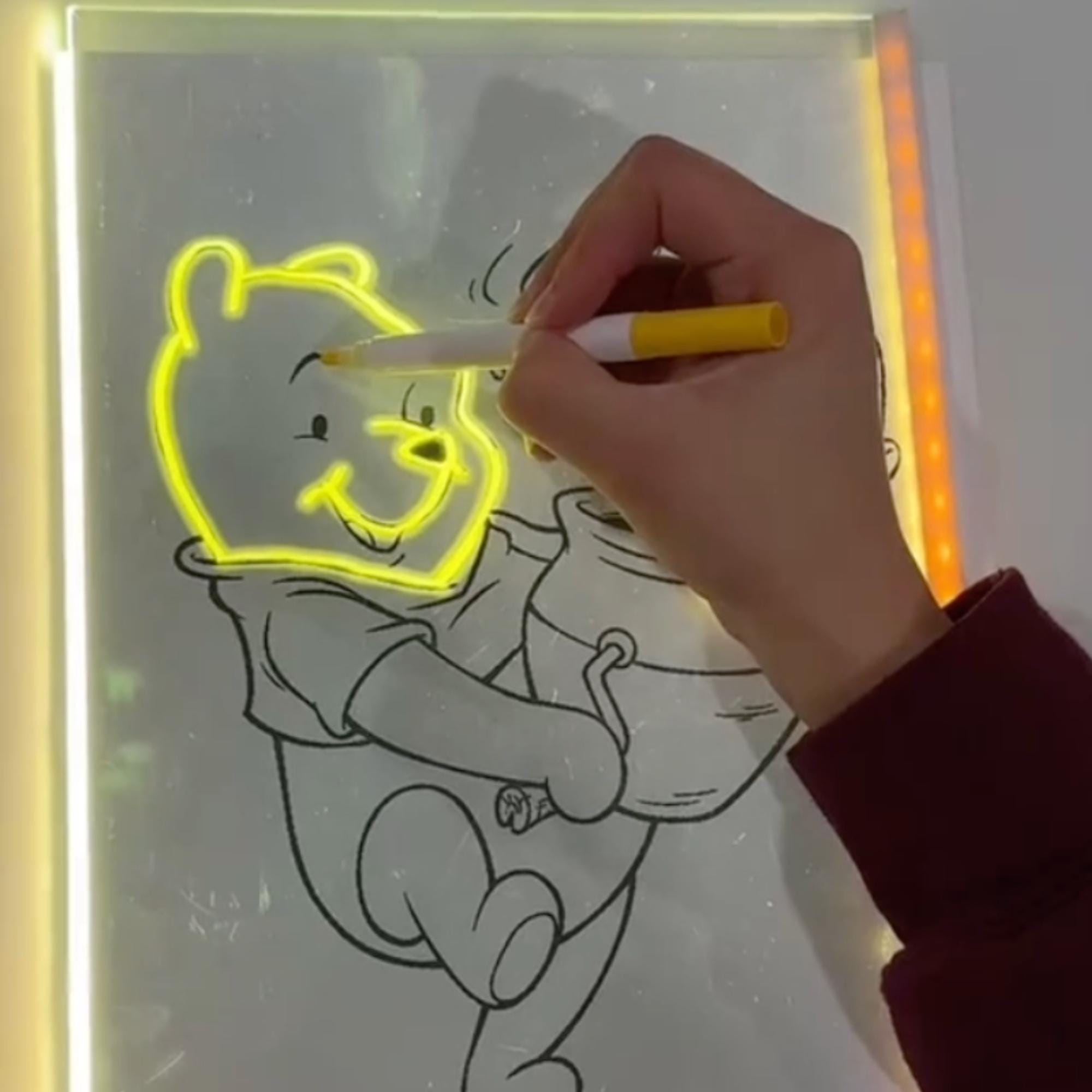 Kids LED Acrylic Drawing Board | Includes Tracing Sheets for Boys or ...