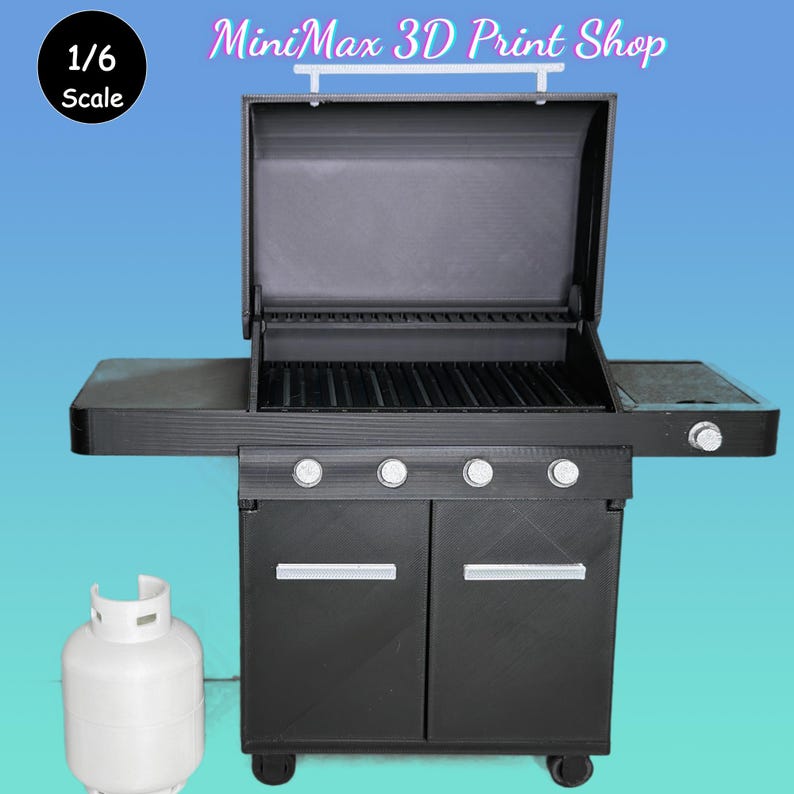 Barbecue Grill, 1/6 Scale, 3D Printed - Etsy