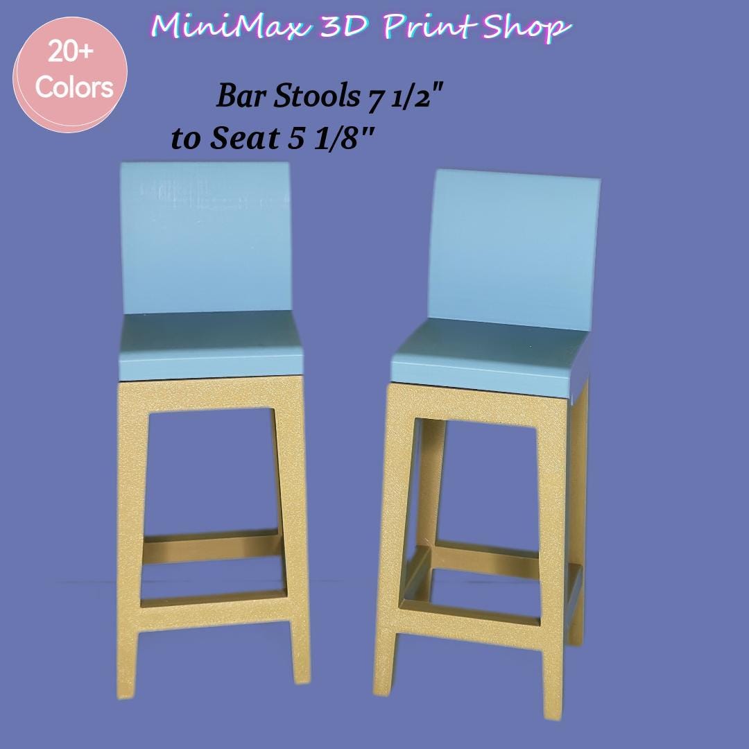 Bar Stools (set of 2) – 1/6 Scale, 3D Printed, Personalized Colors - Etsy