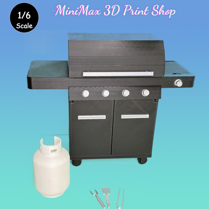 Barbecue Grill, 1/6 Scale, 3D Printed - Etsy