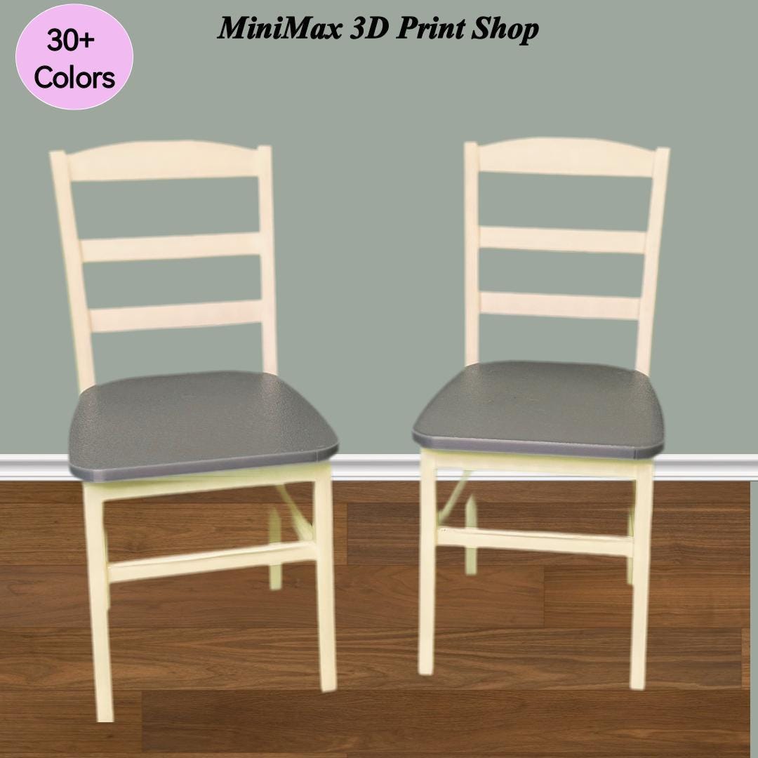Ladder Back Chairs (set of 2) for 12" Fashion Dolls-3d Printed 1/6 ...