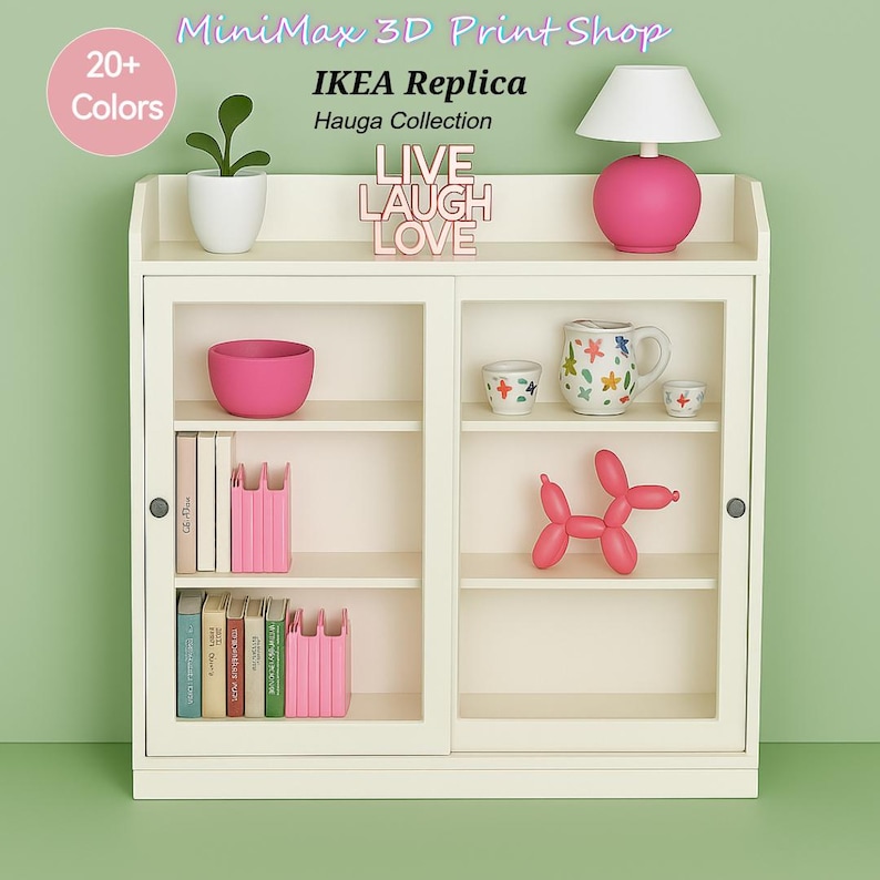 1/6 Scale Cabinet With Sliding Doors – Miniature Ikea-inspired Hauga ...