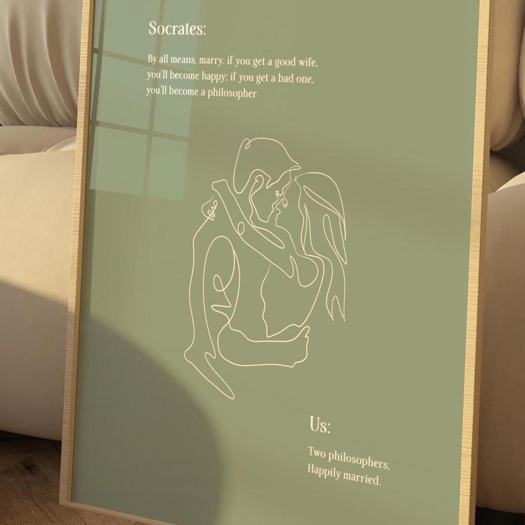 Philosophers Poster Art, Green Modern Wall Decor, Inspirational Artwork ...