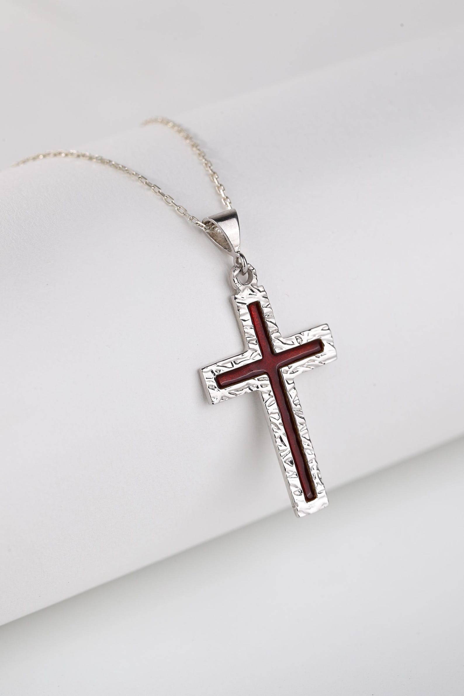 14k Solid Gold Cross Neclace for Women Classic Crucifix Pendant ...