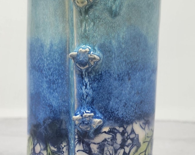 Blue Hydrangea Ceramic Vase - Etsy