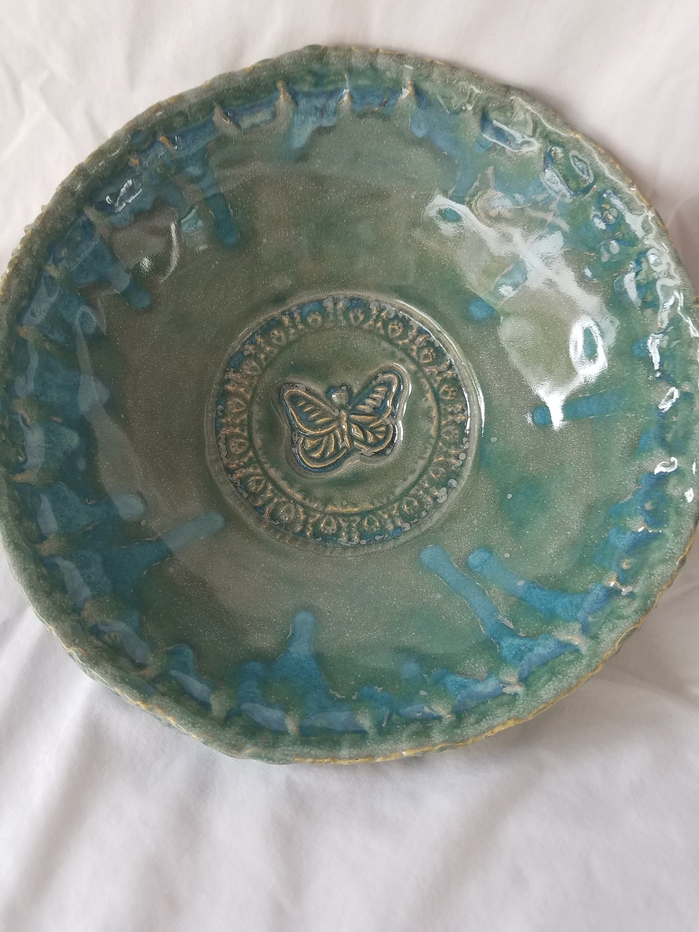 Turquoise Butterfly Bowl