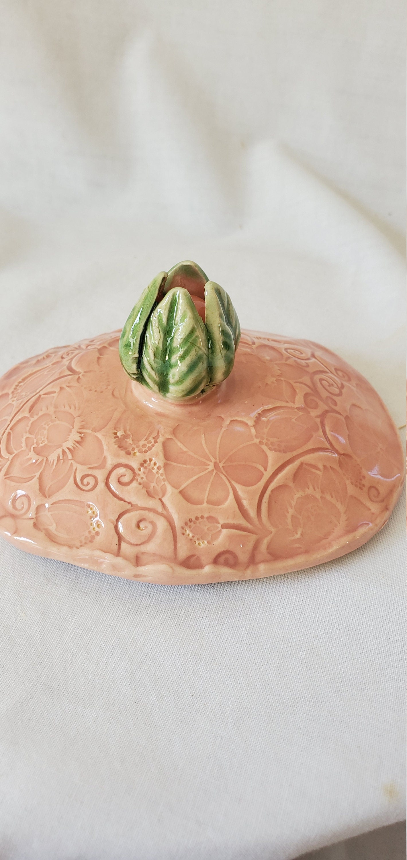 Rose Pink Ceramic Lidded Jar