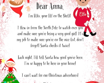 Elf on the Shelf Letter- Arrival to Family! - Etsy