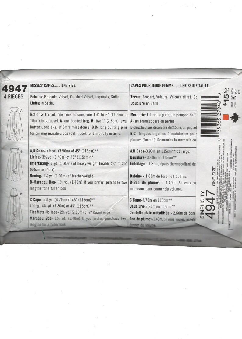 Vintage Closet Circa 1920 • Sewing Pattern for Victorian Cape • One ...