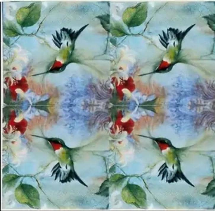 F-7s Hummingbird Printed Paper Napkins, for Decoupage & DIY Crafts, 2 ...