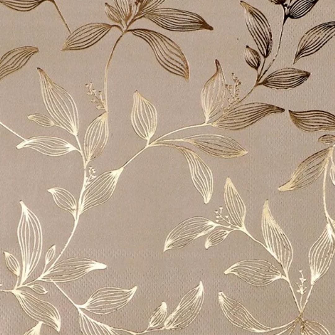 M-8 Foil Leaves Paper Napkins: Decoupage & DIY Crafts, Table Decor - Etsy