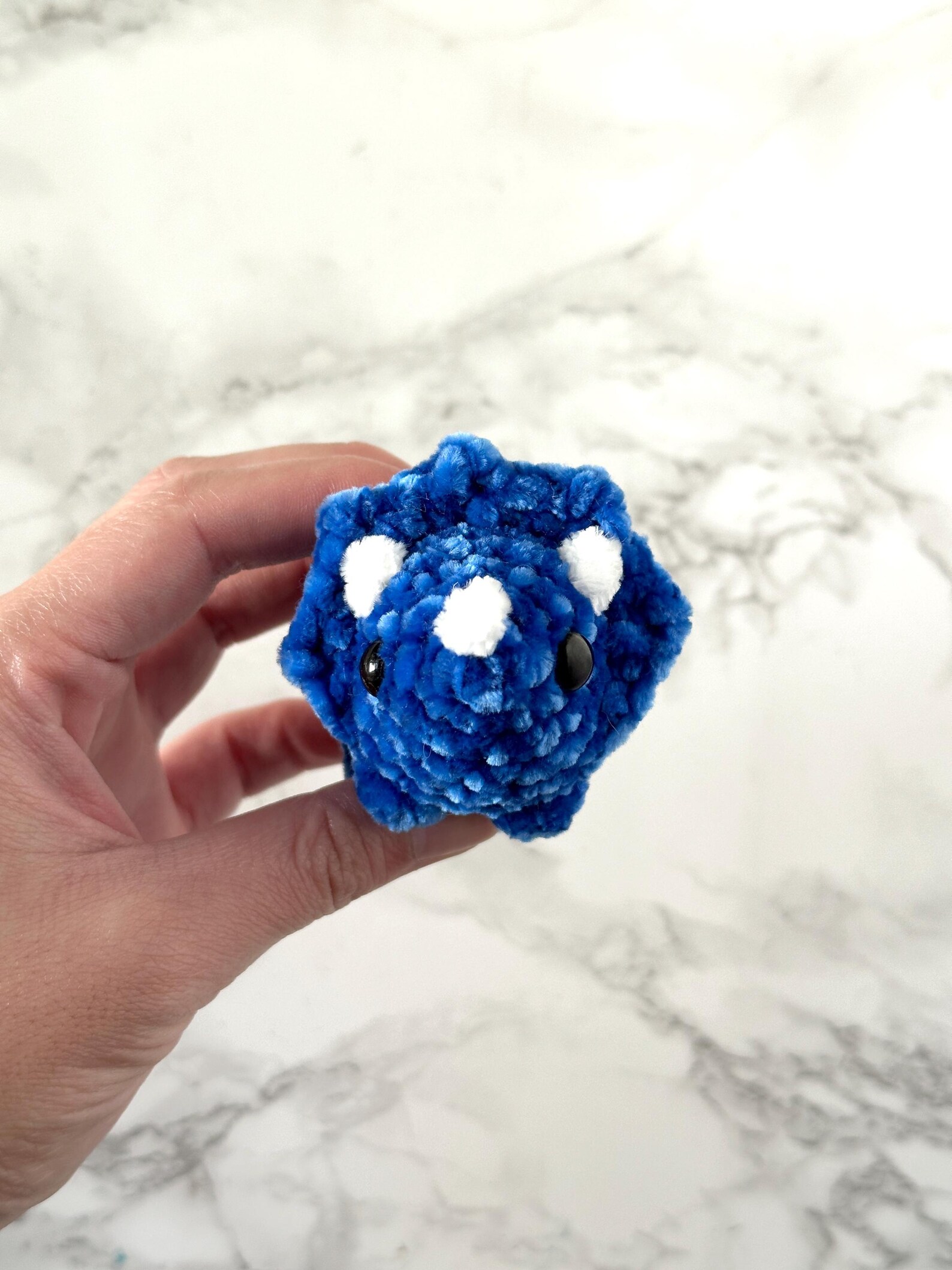 Mini LA Dodgers Dinos Handmade Crochet Triceratops Plushie, Keychain ...