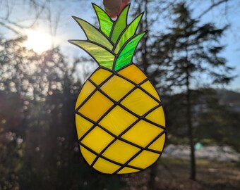 Pineapple Stained Glass Pattern - Etsy