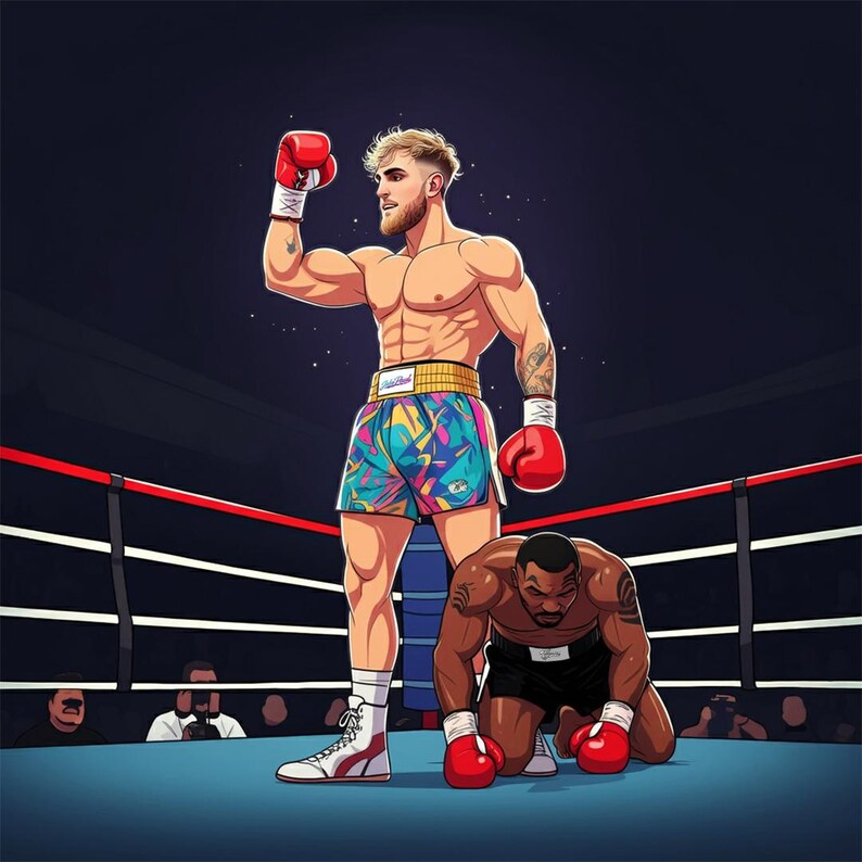 Mike Tyson & Jake Paul Epic Boxing Digital Art Bundle High-resolution ...