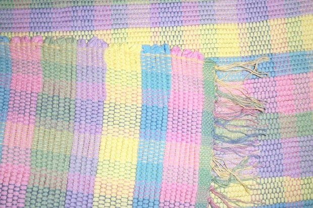 Handwoven 5-color Rag Rug - Inv. ID# 04-0871 - Etsy