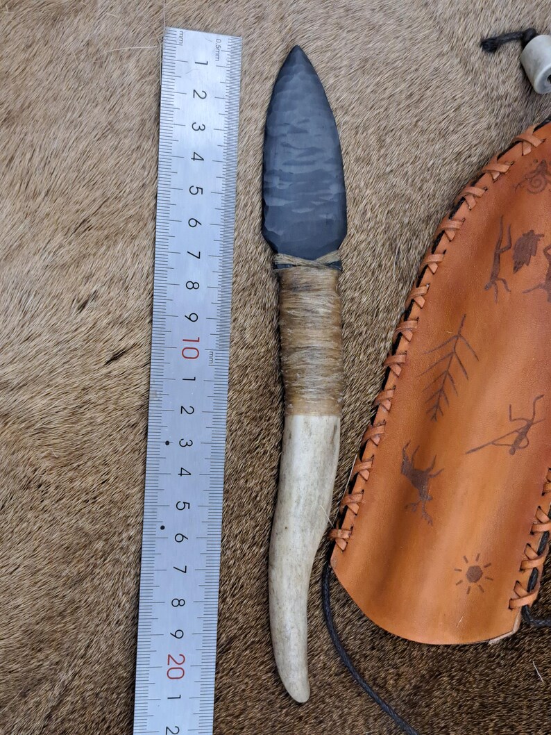 Handmade Primitive Knife, High Carbon Steel, Flint Knife Style - Etsy